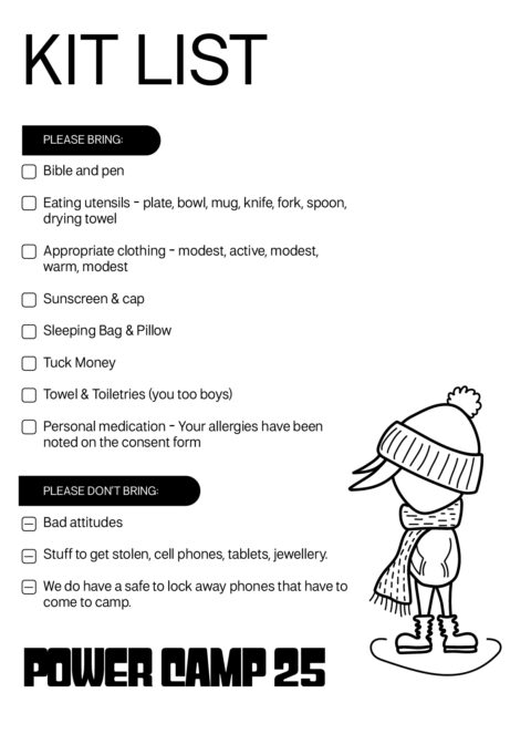 Kit list | Power Camp